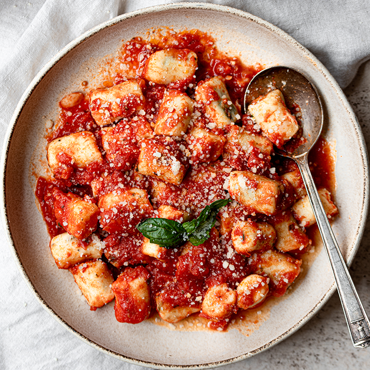 Cooking for Comfort: Basil Gnocchi with Rustic Tomato Basil Sauce ...