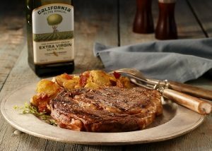 Grilled Rib Eye with Crispy Potato and Smoked Bacon Vinaigrette ...