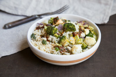 Roasted Veggie Rice Bowls with Chipotle Dressing | California Olive Ranch
